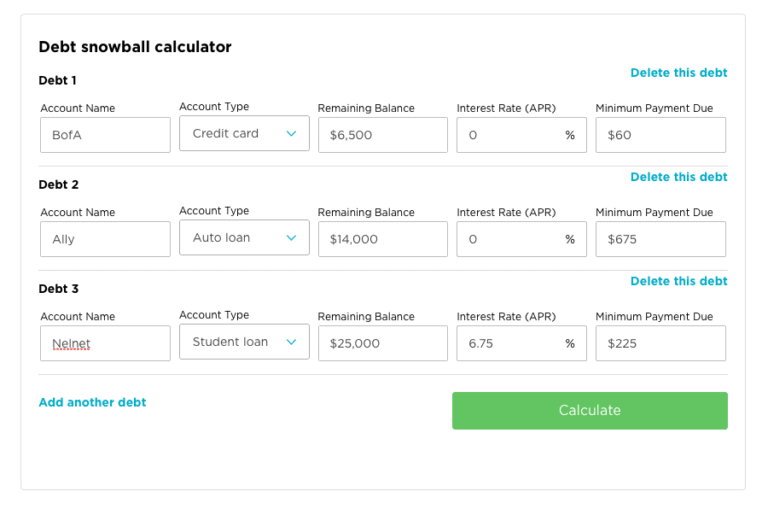 The Best Debt Snowball Calculators - Budgets Made Easy