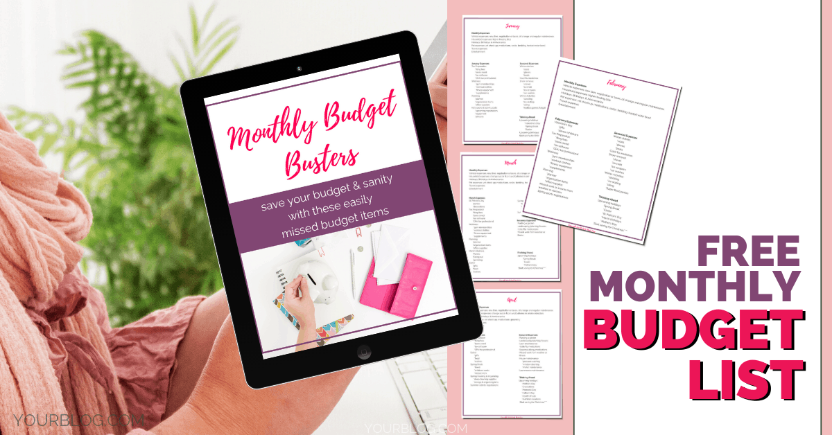 12+ Monthly Budget Busters List That Will Save Your Sanity and Budget