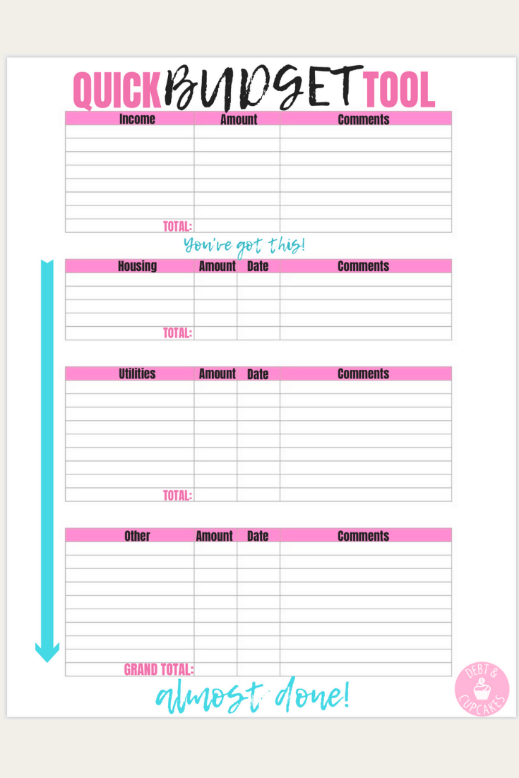 MamasGottaBudget Printable Paycheck Budget Planner Sheets Envelopes 