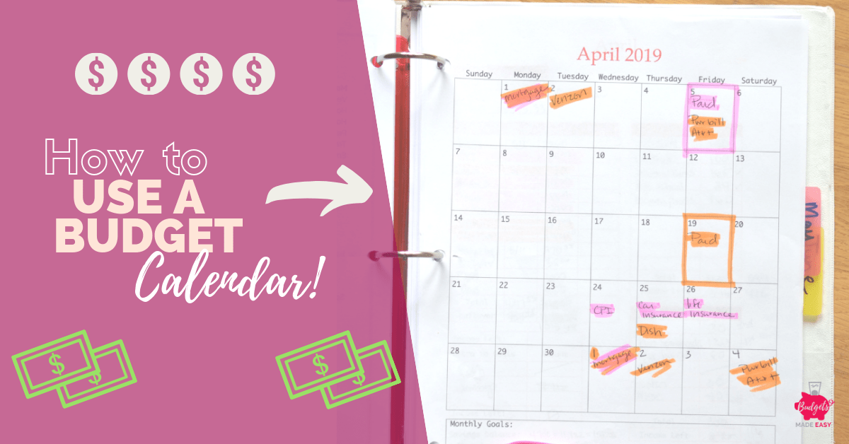 Budget calendar photo - discoverysay