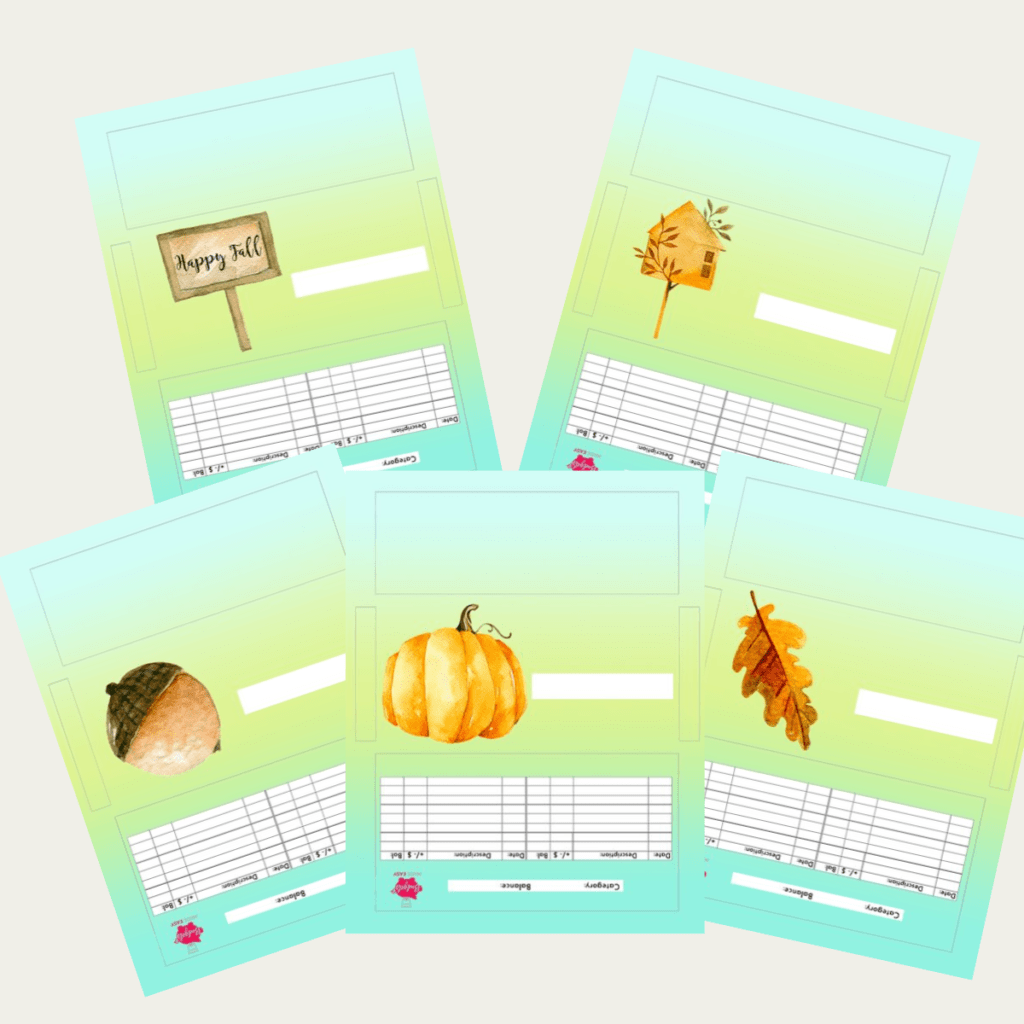 Fall Envelopes - Budgets Made Easy