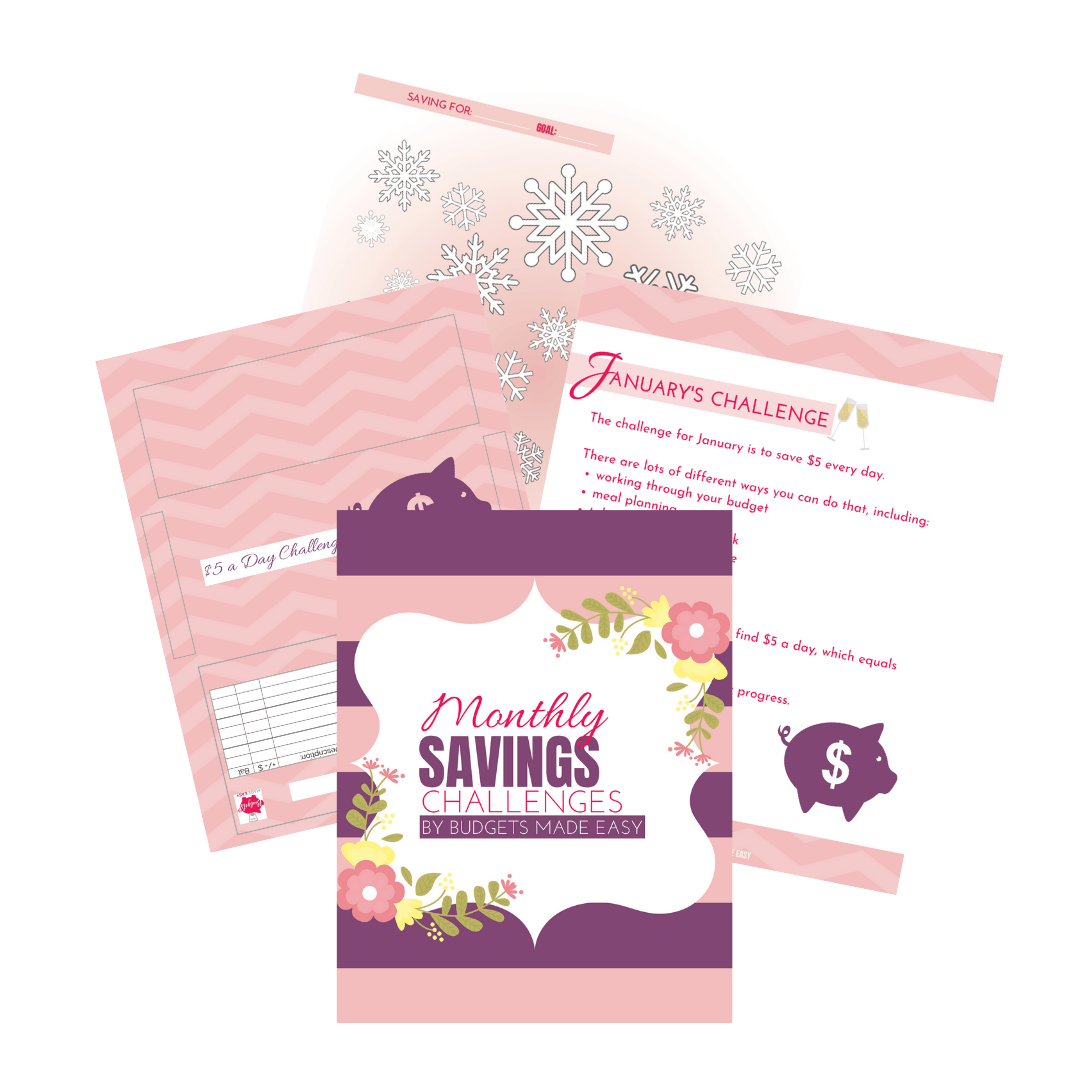 Monthly Saving Challenges - Budgets Made Easy