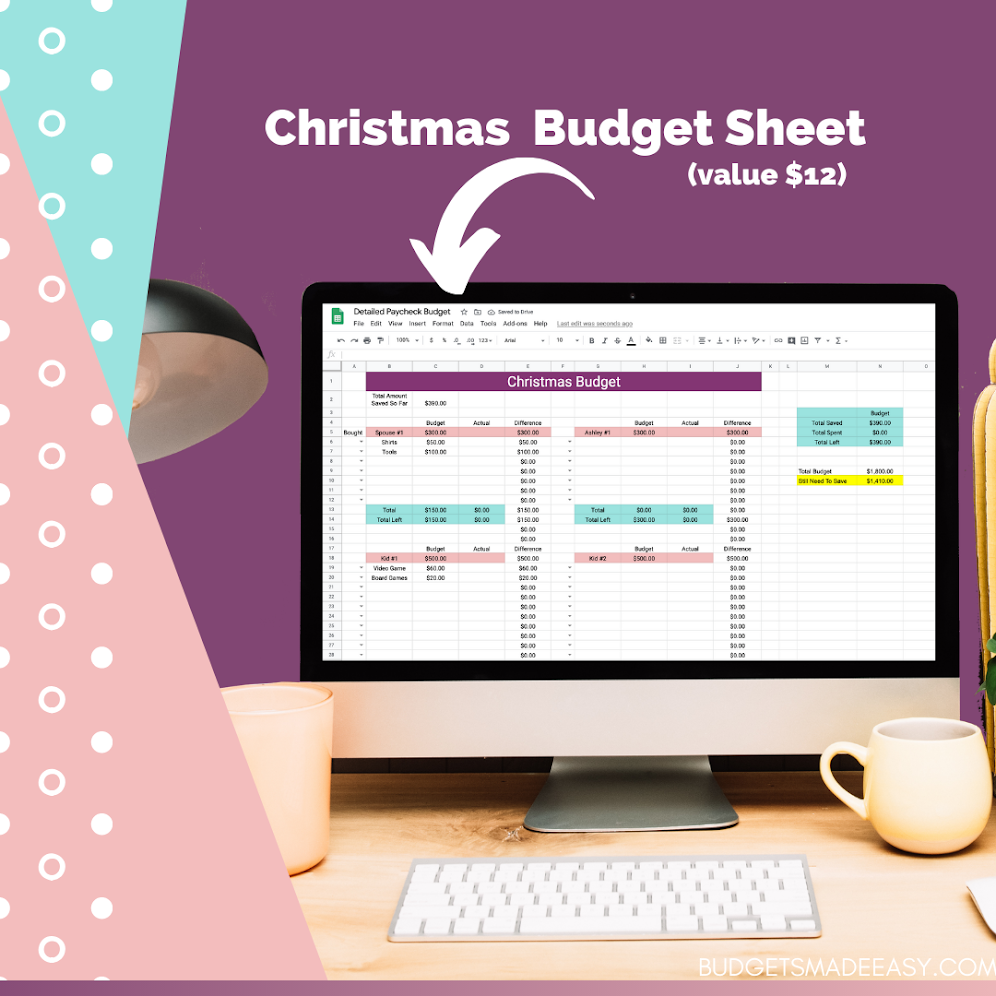 Paycheck Budget Spreadsheet - Budgets Made Easy